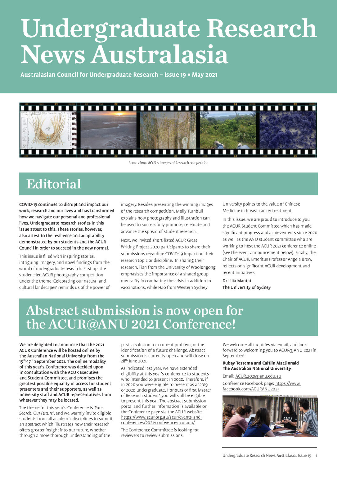 Undergraduate Research News Australasia (URNA) - Australasian Council ...