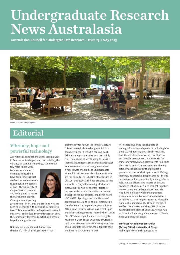 Undergraduate Research News Australasia (URNA) - Australasian Council ...